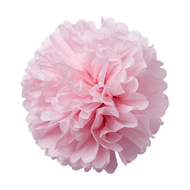 2 Pompons Rose 40 et 50cm - MaPlusBelleDeco.com